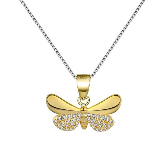 925 Sterling Silver Dainty Butterfly Necklace | Best Quality Gold ...